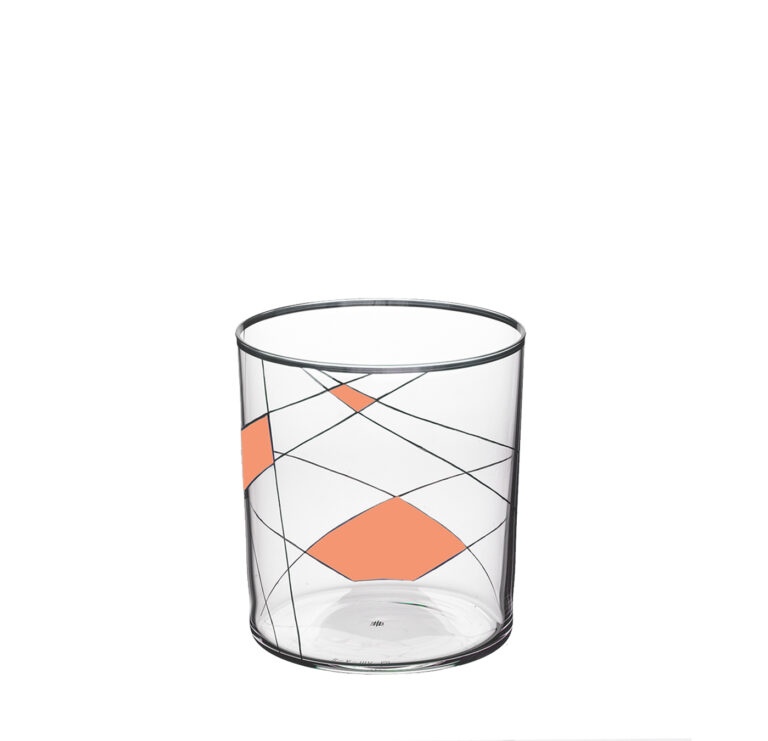 DOF tumbler light NEO enamel painted X-III-II orange | J. & L. Lobmeyr