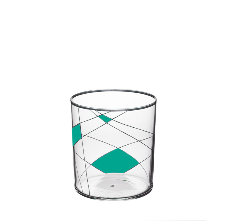 DOF tumbler light NEO enamel painted X-V-II blue | J. & L. Lobmeyr